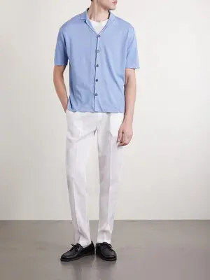 SLOWEAR Incotex Zanone Icelino Polo Shirt - Blue