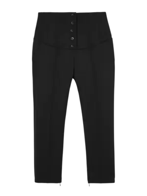Jacquemus Le Pantalon Arlesien Crepe Capri Pants - Black