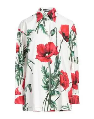 Dolce & Gabbana Floral-print Cotton Shirt - White