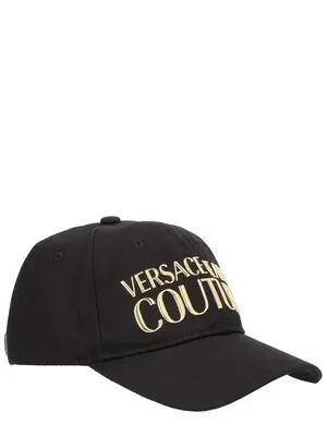 Versace Baseball Cap With Logo - Black