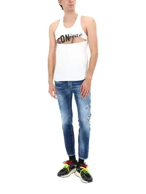 Dsquared2 Skater Jeans With Distressed Detail - Blue