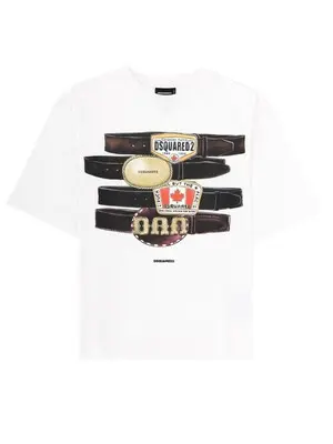 Dsquared2 T-shirt Con Stampa - White
