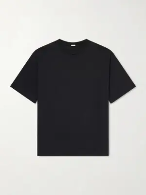 A.PRESSE Cotton And Cashmere-blend T-shirt - Black