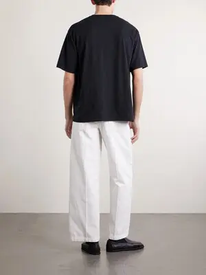 A.PRESSE Cotton And Cashmere-blend T-shirt - Black