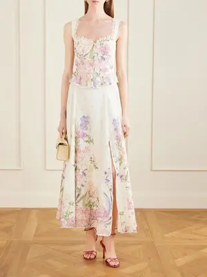 Charo Ruiz Ibiza Floret Floral Cotton-blend Top