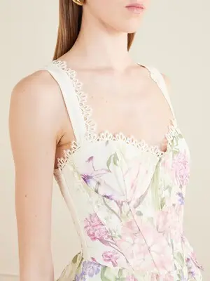Charo Ruiz Ibiza Floret Floral Cotton-blend Top
