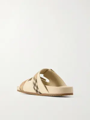 Burberry Urchin Woven Raffia Sandals - Neutrals