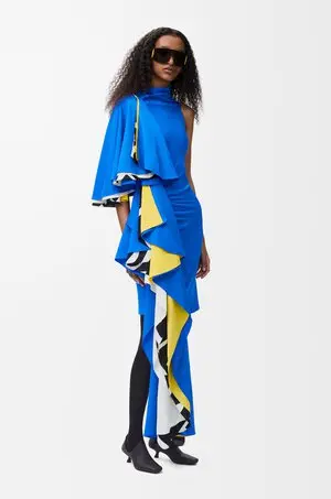 Loewe Stretch Viscose Dress - Blue