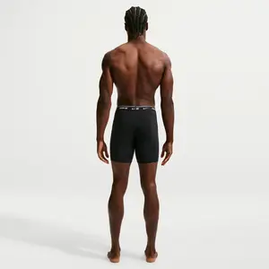 Nike Essential Cotton Stretch Dri-fit Long Boxer Briefs - Black