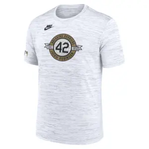 Nike Brooklyn Dodgers 2026 Jackie Robinson Day Velocity Dri-fit T-shirt - White