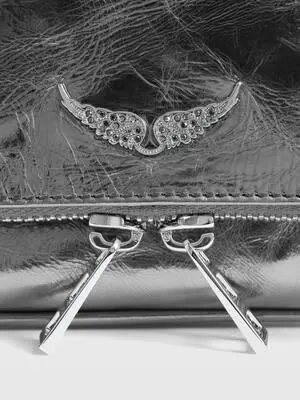 Zadig&Voltaire Rock Mini Vintage Metal Clutch - Gun