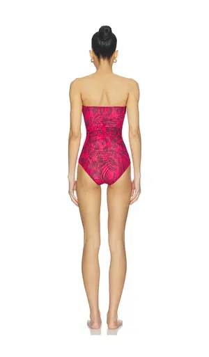 Eywasouls Malibu Soleil Bandeau One Piece - Sunset Bloom