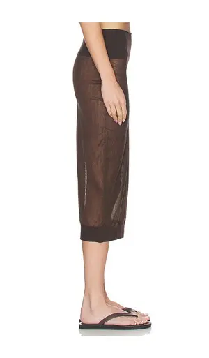 HERSKIND Buster Knit Mesh Skirt - Java Brown