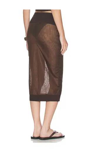 HERSKIND Buster Knit Mesh Skirt - Java Brown