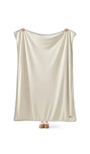 UGG HOME Kirkwood Uggbraid Throw Blanket In Creme
