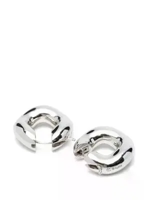 Charlotte Chesnais Wave Blow Huggie Earrings - Silver