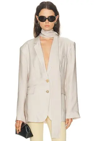 Acne Studios Micro Check Blazer - Beige Multi