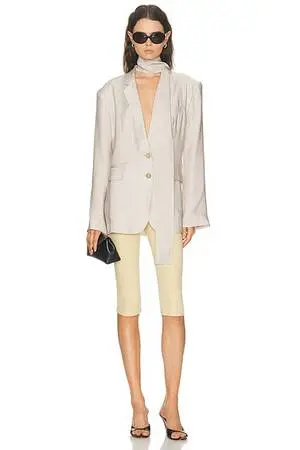 Acne Studios Micro Check Blazer - Beige Multi