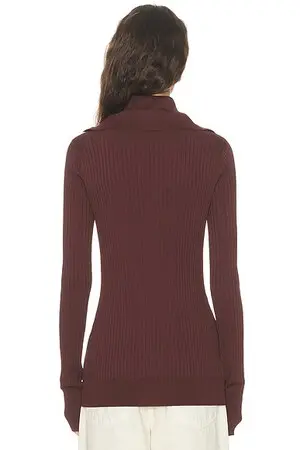 ENTIRE STUDIOS High Neck Henley Top