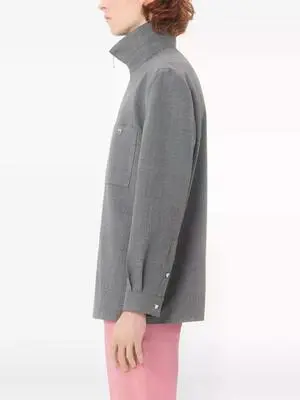 Valentino Garavani Mouliné Wool Shirt Jacket