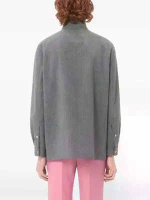 Valentino Garavani Mouliné Wool Shirt Jacket