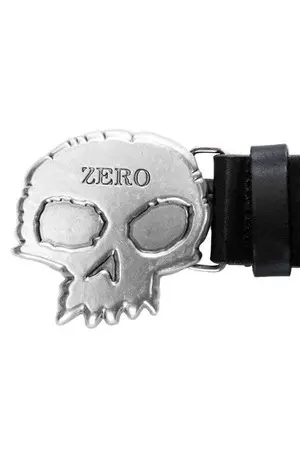 PLEASURES X Zero Skateboards Studded Leather Belt - Black