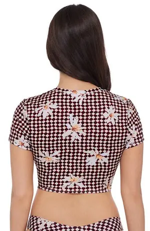 STEVIE Short Sleeve Rashguard With Adjustable Tie
