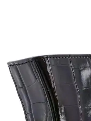 Balenciaga Hourglass Chain Top Handle Crocodile Embossed Bag