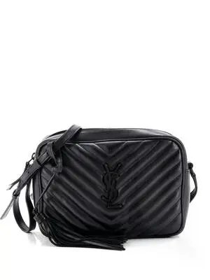 Saint Laurent Lou Camera Bag Matelasse Chevron Leather Crossbody - Black