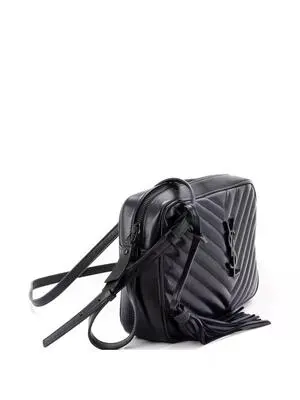 Saint Laurent Lou Camera Bag Matelasse Chevron Leather Crossbody - Black