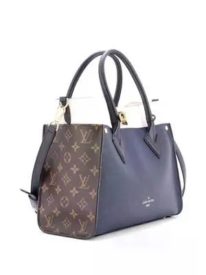 LOUIS VUITTON On My Side Leather With Monogram Canvas Mm Tote Bag - Blue
