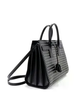 Saint Laurent Sac De Jour Small Studded Leather Tote Bag - Black