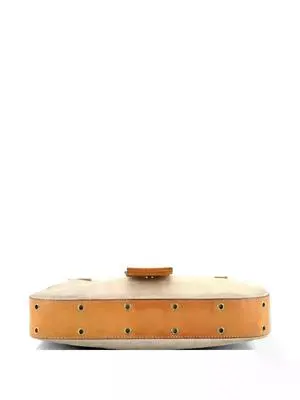 Dior Columbus Diorissimo Canvas Shoulder Bag - Brown
