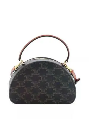 Celine Half Moon Case Triomphe Coated Canvas Crossbody Bag - Brown
