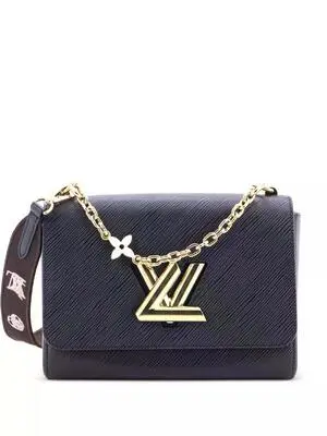 LOUIS VUITTON Flower Chain Twist Convertible Handbag Epi Leather Mm