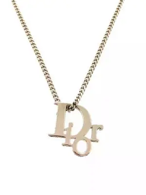 Dior Oblique Pendant Necklace - Silver