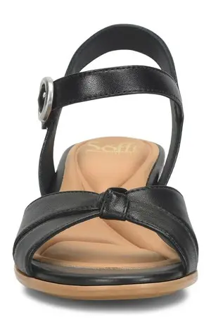 SOFFT Slingback Platform Wedge Sandal - Black