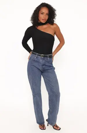 PETAL & PUP Scarf Mesh One-shoulder Top