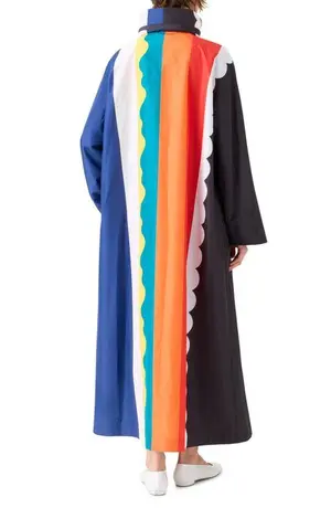 Akris Paravent Print Hooded Taffeta Coat
