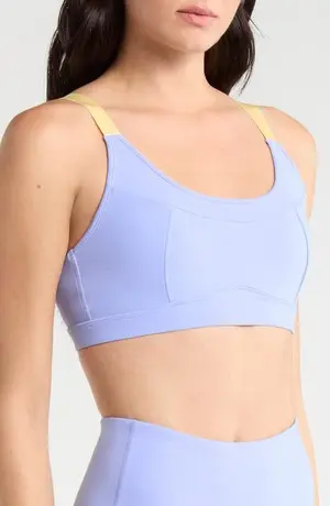 MPG Cloud Contrast Sports Bra - Jacaranda