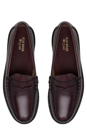 G.H.BASS Layton Leather Penny Loafer - Wine