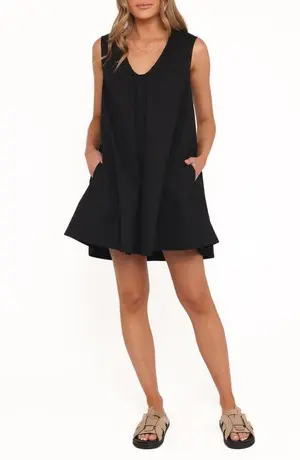 PETAL & PUP Jorah Sleeveless Minidress - Black