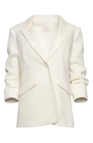 Cinq À Sept Kylie Linen & Cotton Blazer - Ivory
