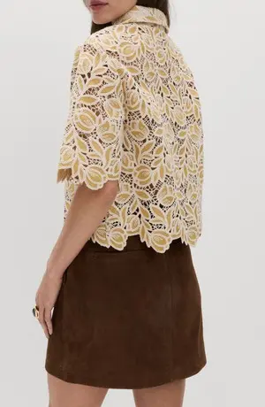 PER UNA BY M&S Open Stitch Shirt Jacket