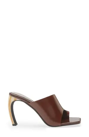 Jeffrey Campbell Allocate Leather Slide Sandal - Brown