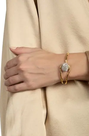 Alexis Bittar Solanales Crystal Pavé Pebble Bangle - Crystals