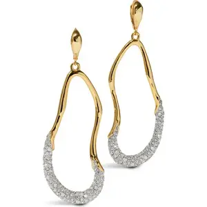 Alexis Bittar Solanales Crystal Pavé Hoop Drop Earrings - Crystals