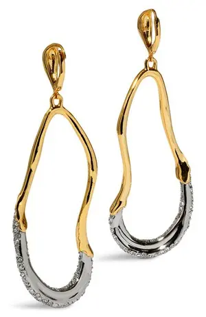 Alexis Bittar Solanales Crystal Pavé Hoop Drop Earrings - Crystals