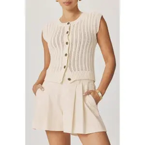 Splendid Button Detailed Vests For Women