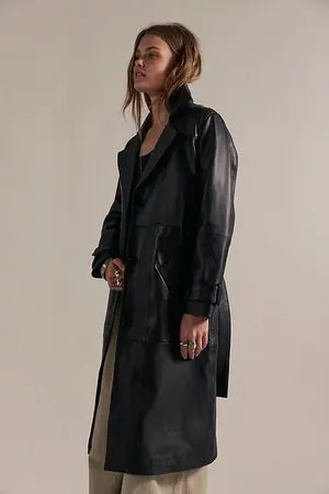 DEADWOOD Terra Leather Trench Coat